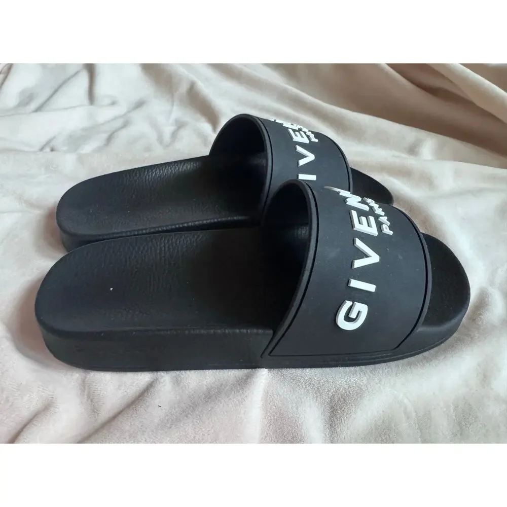 Givenchy | Shoes | New Givenchy Mens Logo Slide Sandals Sz 4 Us 95 ...